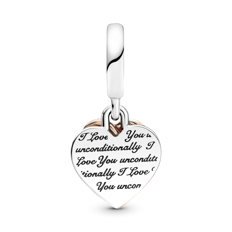 Charm Pandora Colgante Doble Corazones Entrelazados Rosé 781062C01 ...