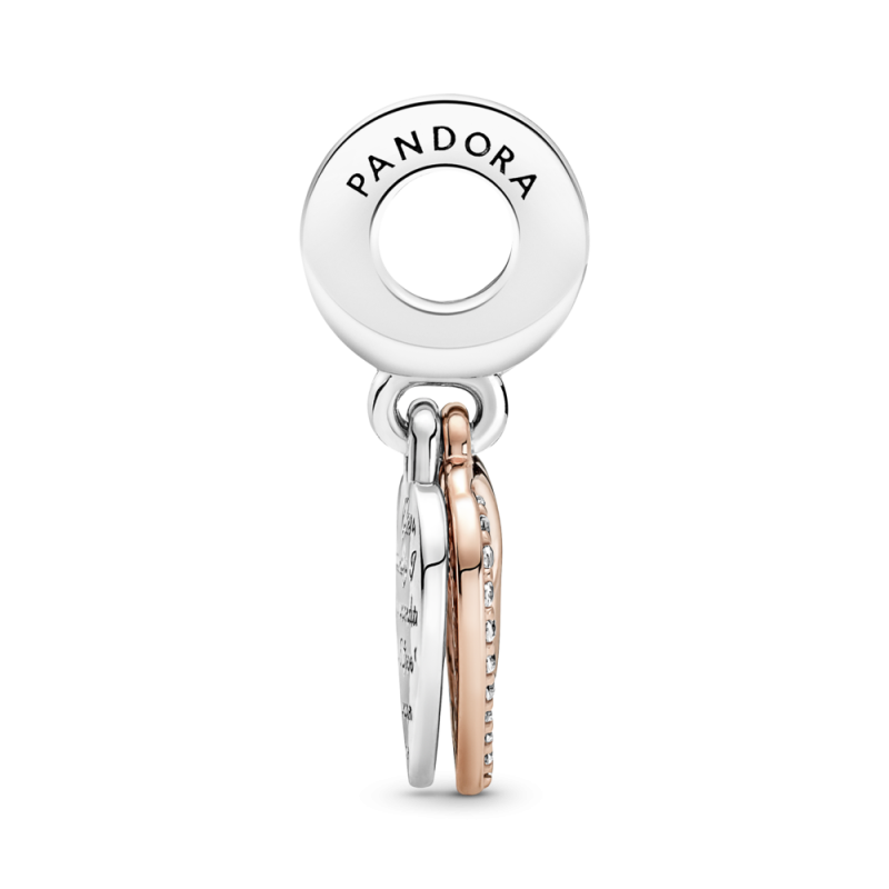 Charm Pandora Colgante Doble Corazones Entrelazados Rosé 781062C01 ...