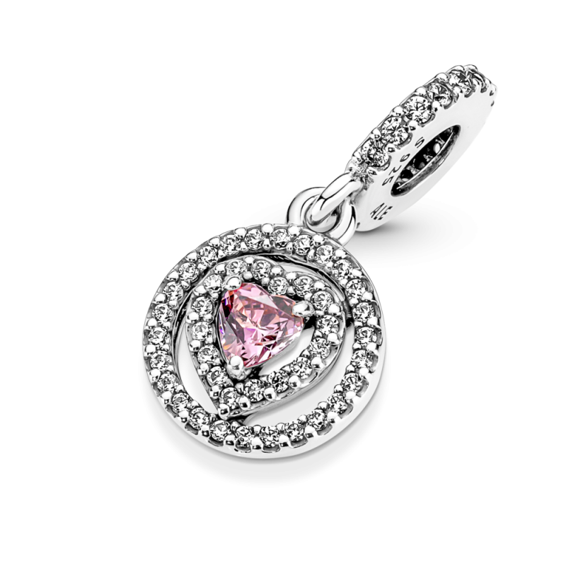 Charm Pandora Colgante plata Corazón Doble Halo Brillante 791476C01...