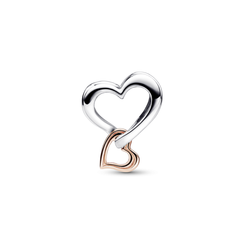 Charm Pandora plata y rosa Corazón Infinito Filigrana Dos Tonos 782...